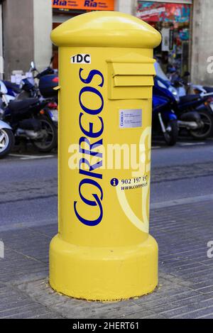 Europe, Spain, Barcelona, MailBox Stock Photo - Alamy