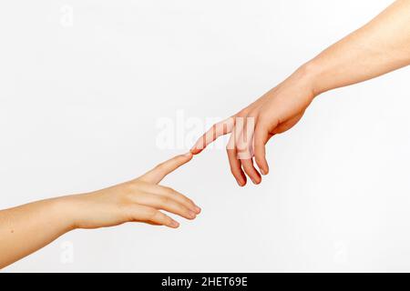 The Creation of Adam (Michelangelo) two hands under x-ray Stock Photo ...