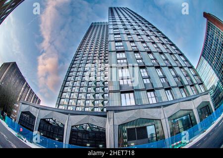 Ten Degrees Apartment building, East Croydon, Surrey, UK Stock Photo ...