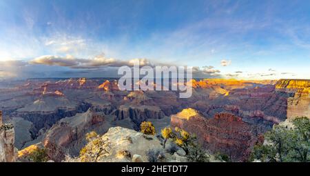 spectacular sunset at Grand Canyon at Hopi Point Stock Photo - Alamy
