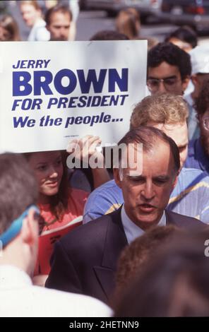 Austin Texas USA, 1992: Texas Gov. Ann Richards, surrounded by ...