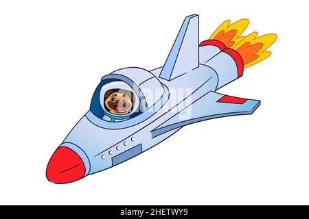 Coloring page cute little spaceman cheetah. Coloring book for kids ...