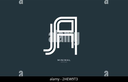JA alphabet letter logo icon combination design. Creative template for ...
