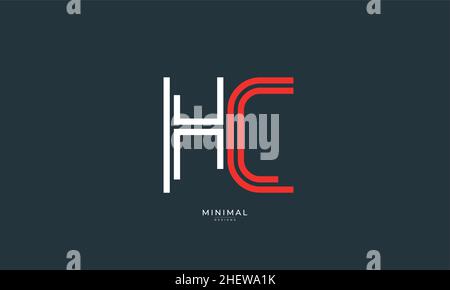 H, C, HC Initial letter logo. Alphabet HC Handwritten Signature logo ...