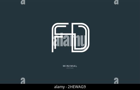 Alphabet letter icon logo FD Stock Vector Image & Art - Alamy