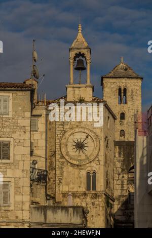 Clock tower in Split, Croatia Stock Photo - Alamy
