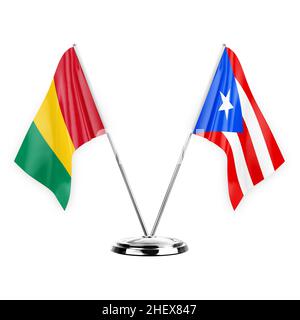 Puerto Rico and Guinea flags. 3D Waving flag design. Puerto Rico Guinea ...