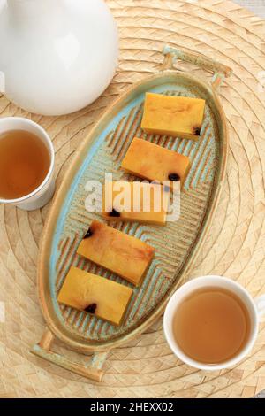 Tapai Cassava. Made from fermented cassava. fermented food concept ...