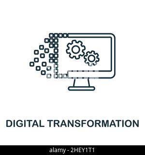 Digital Transformation for web banner, infographics, mobile. flat ...