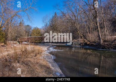Orono Crown Land Conservation Area Ontario Canada in winter Stock Photo ...