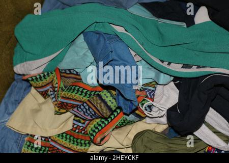 Collection of used clothes used for donations to disaster victims Stock ...