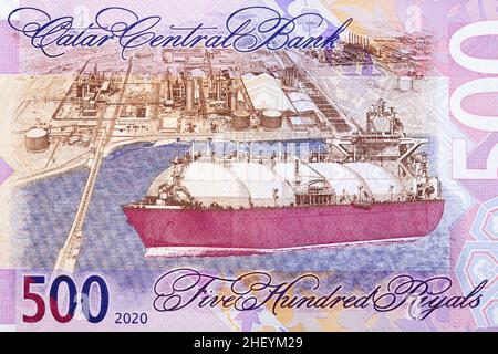 Ras Laffan LNG refinery and LNG canter ship Stock Photo - Alamy