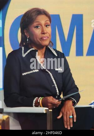 January 12, 2022. Robin Roberts on Good Morning America in New York ...
