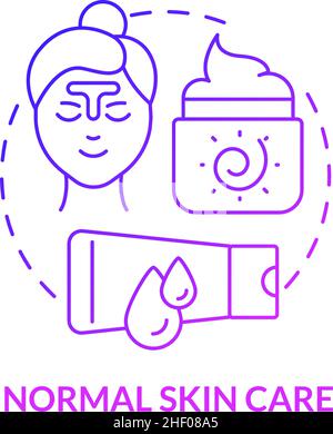 Normal skin care purple concept icon Stock Vector Image & Art - Alamy