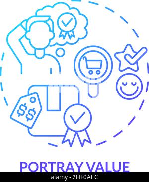 Portray value concept icon Stock Vector Image & Art - Alamy