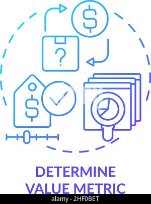 Determine what to measure blue gradient concept icon Stock Vector Image ...