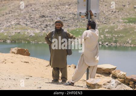 Gilgit, Pakistan - June 09, 2018: Group of an Pakistani Men smiling and ...