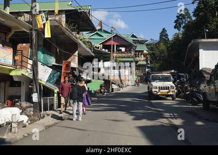 Sombaray Bazaar of Gorubathan. Rishi road, Kalimpong, West Bengal ...