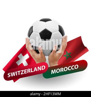Switzerland vs. Morocco Soccer Match - Soccer balls in Switzerland and ...