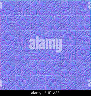 Normal map texture, normal mapping decorative floor tiles, high quality ...