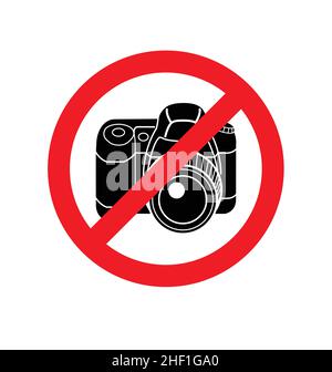 prohibited no camera photography permitted sign symbol simple vector ...