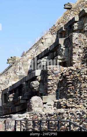 Pyramid of the Feathered Serpent or Quetzalcoatl in the archaeological ...