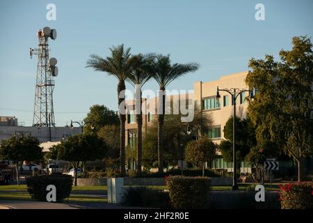 Sunset view of downtown Yuma, Arizona, USA Stock Photo - Alamy
