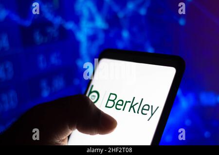 In this photo illustration, W. R. Berkley Corporation logo is seen on a ...