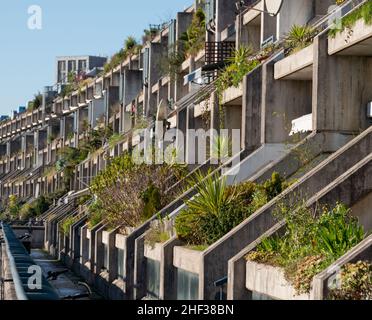 Brutalist Alexandra and Ainsworth Estate in Rowley Way, Belsize Park ...