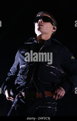 Singer Christian Senra known for Sen Senra during a performance at the ...