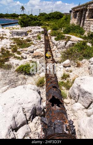old rusty tubes at bahia honda national park Stock Photo - Alamy