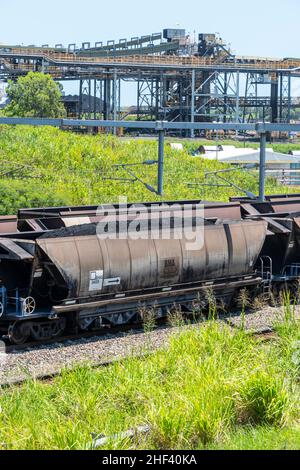 Coal Train Loading Facility in Wyoming's Powder River Basin Stock Photo ...