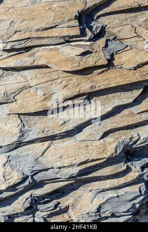 pattern of natural slate in the French Alps Stock Photo - Alamy