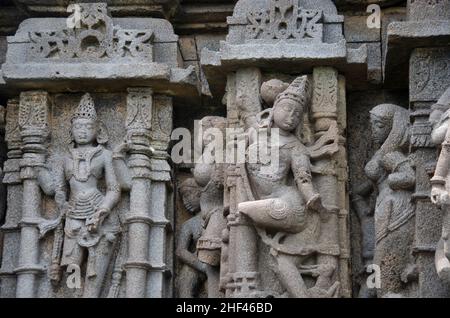 Temple is finely proportioned and profusely sculptured temple. On plan ...