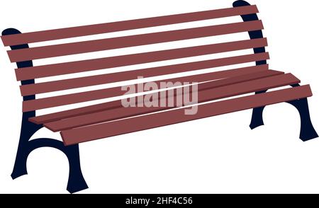 Park bench semi flat color vector object Stock Vector Image & Art - Alamy