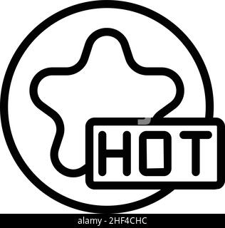 Hot promo code icon outline vector. Digital price. Coupon ticket Stock ...