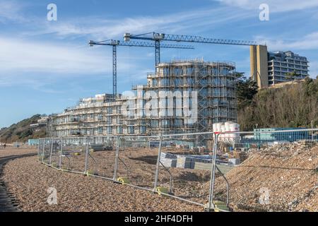 Construction in progress at Folkestone’s Shoreline seafront development ...