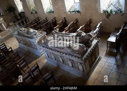 De Vere family tombs, Earls of Oxford, inside Chapel of Saint Stephen ...