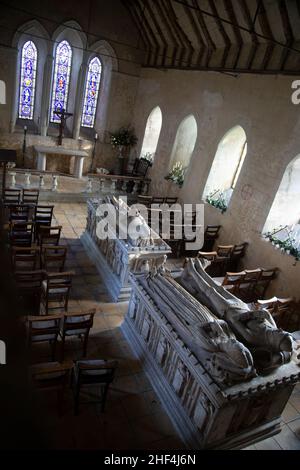 De Vere family tombs, Earls of Oxford, inside Chapel of Saint Stephen ...