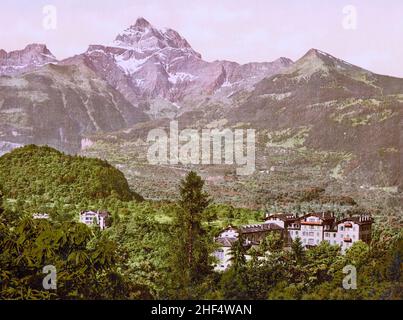 Hotel, Salines and Villa des Bains, Bex, Vaud, Canton of, Sw Stock ...