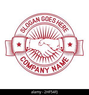 Handshake logo design template. Vector and illustration Stock Vector ...