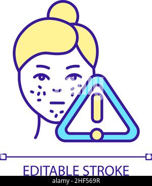 acne skin problem icon color illustration Stock Vector Image & Art - Alamy
