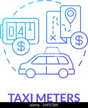Taxi meters concept icon Stock Vector Image & Art - Alamy