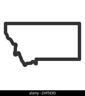 montana mt map shape silhouette with state flag icon logo vector ...