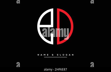 ED, DE Abstract Letters Logo monogram Stock Vector Image & Art - Alamy