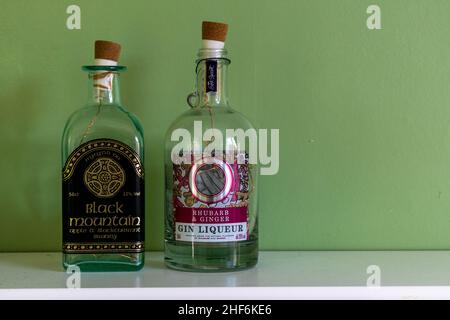 Hull, UK - 26th August 2019: Antique vintage gold bronze house clock ...