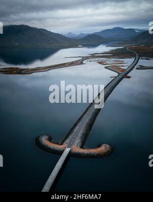 Bridge, road, sword, Snæfellsnes, Iceland Stock Photo - Alamy