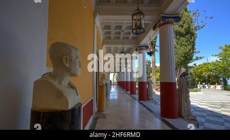 Achilleion, residence of Empress Sissi, built in 1889, architecture ...