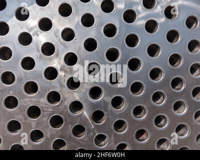 End plate of shell and tube condenser showing the end of each of the ...