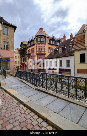 Historic old town of the Skatstadt Altenburg, Thuringia, Germany Stock ...
